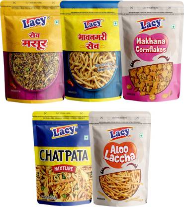 Lacy Five Different types of Namkeen Price in India - Buy Lacy Five ...