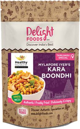Delight Foods Mylapore Iyers Khara Khara Boondi 200g|Healthy Groundnut ...