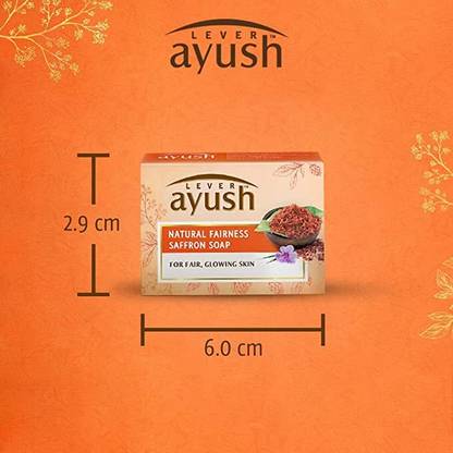 Lever Ayush Natural Ayurvedic Saffron Bathing Soap, 100 g - Price in India, Buy Lever Ayush ...