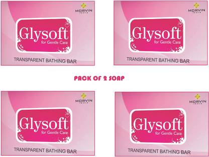 GLYSOFT Transparent Bar Bathing Bar Soap (Pack of 4*75gm) - Price in ...