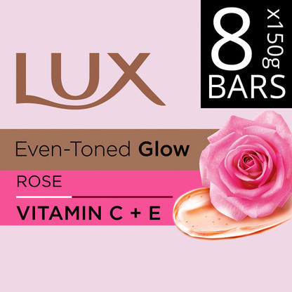 LUX Soft Glow Rose & Vitamin E Soap Bar, Bathing Soap - PaisaWapas