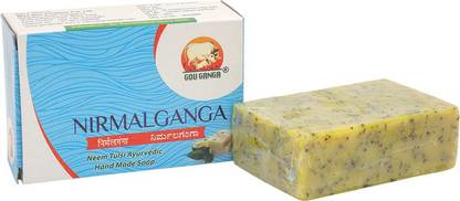 Gou Ganga TULSI AYURVEDIC SOAP Hand made by neem& tulsi pack of 5 ...