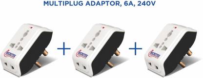 Microtek Multiplug Adaptor, 6A, 240V with Indicator 3 Universal Socket ...