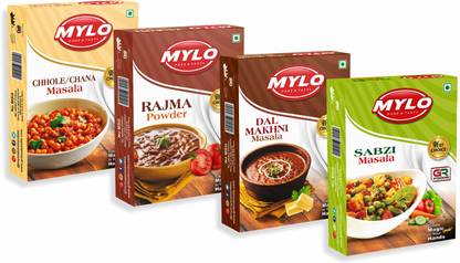 MYLO Tasty Sabzi, Rajma, Chole Chana, Dal Makhani Masala Powder Combo ...