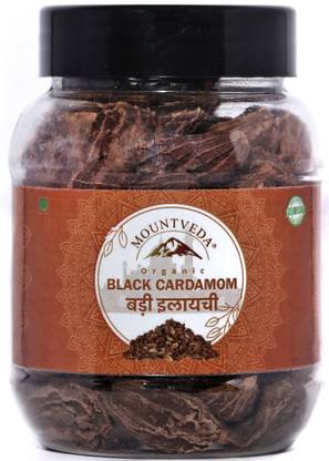 MOUNTVEDA Organic Whole Black Cardamom ( Badi Elaichi) 50GM Price in ...