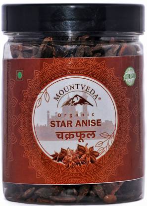 MOUNTVEDA Organic Whole Star Anise ( Chakri Phool / Badiyan Phool) 50 ...