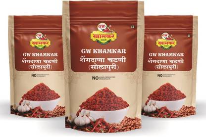 GW Khamkar Shengdana Chutney 750grams Pack of 3 (250grams each) Price ...