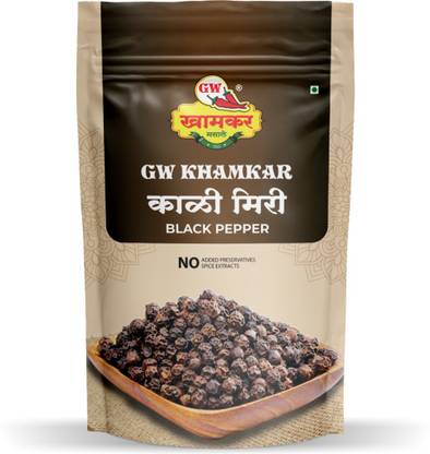 GW Khamkar Kalimiri/ Black Pepper Whole/ Kali Mirch Sabut 100 grams ...