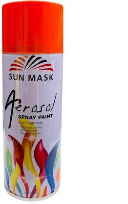 Auto Emporium Orange Aerosol Multipurpose Color Spray Paint Glossy ...