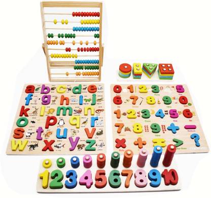 justhandmade Wooden Abacus Frame | Three Column Stacker| 4 Column ...