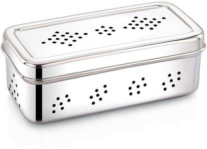 Expresso Steel Fridge Box Stainless Steel Containers With Holes for Air ...