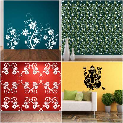 ARandNJ Painting Wall Stencils (Size :- 16 X 24 Inch) PATTERN ...
