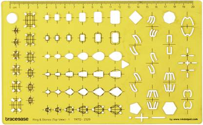 Traceease Drafting Stencils Multiple Shapes Design Traceease Jewelry ...