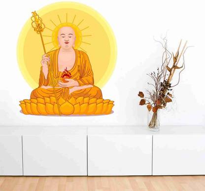 Stickerberry Peacefull Buddha wall Sticker 50 CM X 60 CM Medium Self ...