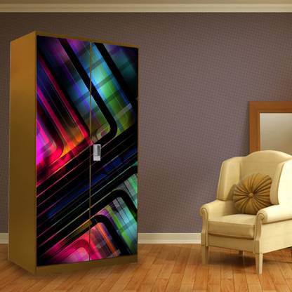 PR DESIGN SOLUTION Almirah Door Wallpaper Sticker (39 inch x 84 inch ...