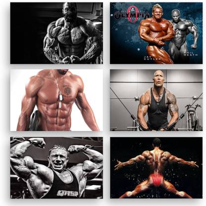 PRINTHUBS 12 cm Bodybuilders Motivational Posters For Gym Room Wall ...