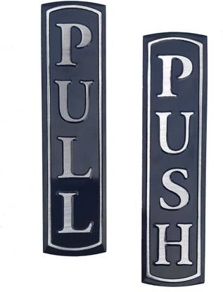 CLAPPERZZ Metal Push & Pull Signage Board for Glass Wooden Doors Gate ...