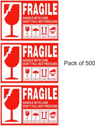 RGP Online Fragile Handle with Care Stickers Self Adhesive Warning ...