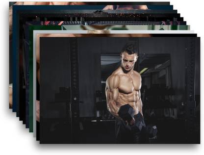 PRINTHUBS Bodybuilders Motivational Poster For Gym Room Wall Decor ...