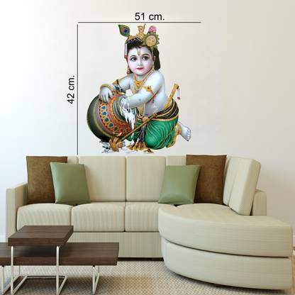 Decoration Sticker Krishna ji wall sticker for roomgod _bhagwan ji wall ...