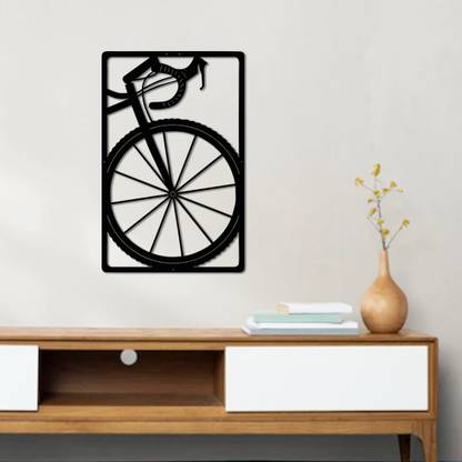 WallDaddy 28 cm Wooden Mdf cutouts CycleSqaure Plaque Painted Cutout ...