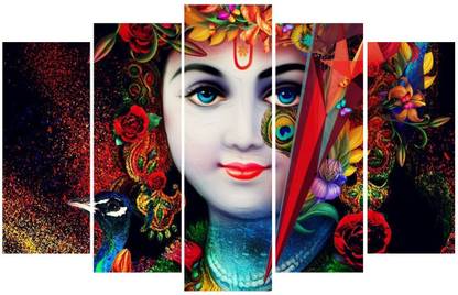newlovelifecreations 60 cm Lord krishna wall sticker Self Adhesive ...