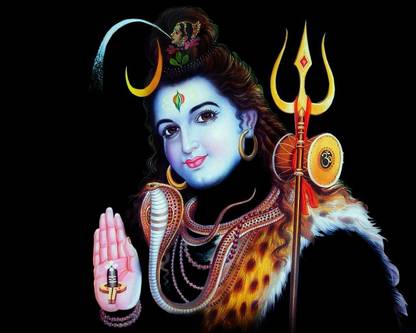 Online Collections 30.48 cm shiv ji Sticker Poster, God Shiva Poster ...