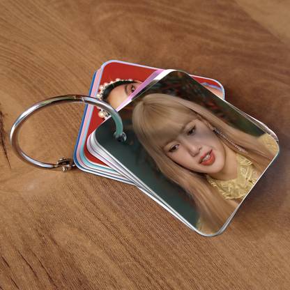 Black Pink Flash 1mm Thick Lomo Cards with Snap Key Ring (Set of 12 ...