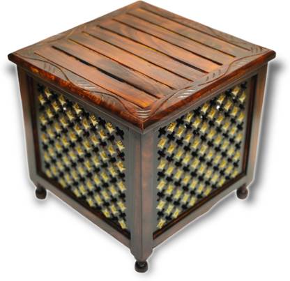 manzees Antique Handmade Wooden Storage Stool, Big Size Stool, Bedroom ...