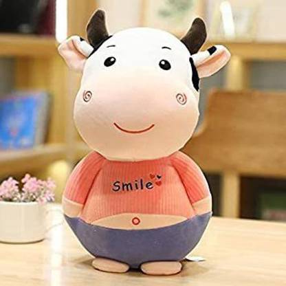 MEEJU Fluffy Cow Teddy Bear | plushies| Toys Baby Girl | Room Decor for ...