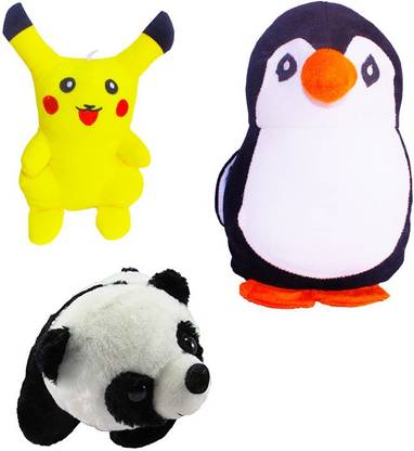 Memebuzz Pikachu ,Penguin & Panda Cudlling Toys Combo(25cm) - 25 cm ...