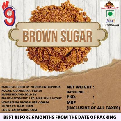 99Auth Brown Sugar Pure Natural Organic 850g Country Brown Sugar Sugar ...