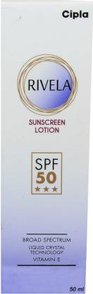 Cipla Rivela Sunscreen Lotion - SPF 50 PA+ (50 ml) - SPF 50 PA+ - Price ...
