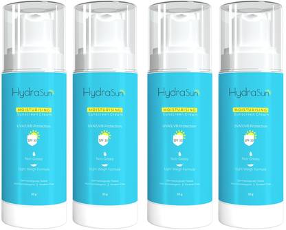 Hydrasun Moisturising Sunscreen Cream : Pack of 4 (each 30gm) - SPF 30 ...