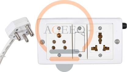 Aqeeq Extension Board 6A 2 Socket 1 Switch 5 Meter 1.5 mm Long Wire ...