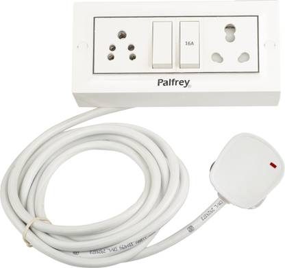 PALFREY Electric Extension Board-Two Switches with Socket|2 meter Wire ...