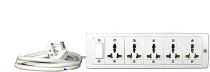 Aqeeq Extension Board 13A 5 Universal Socket 1 Switch 10 Meter Long ...