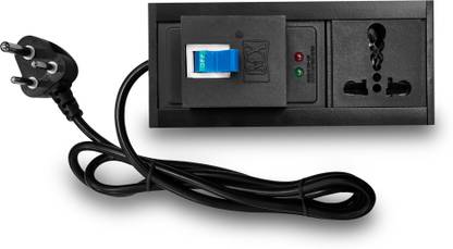 MX MCB 6/16AMP Socket 1800W to 5AMP Plug W/Child Safety Shutter & Power ...