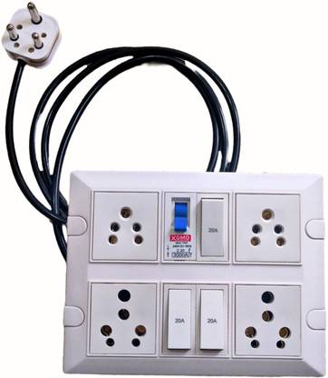 AJ ELECTRICALS Extansion switch board with MCB modular power cord ...