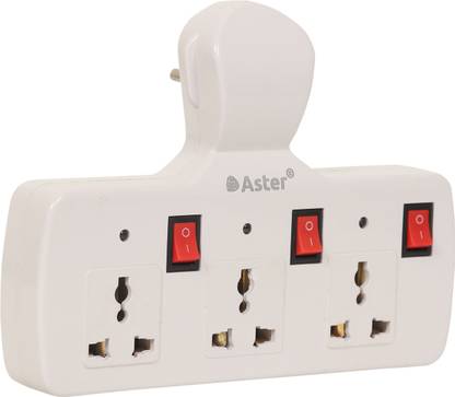 Aster 3 Pin Cordless Multiplug Board with Individual Switches , and ...