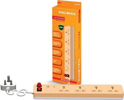 HALONIX ADD-ON XTEND SPIKE GUARD EC 2 Meter cable 4 Socket Extension ...
