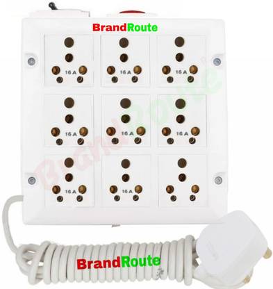 BrandRoute Modular Power Socket Board Heavy Duty With MCB 9 Socket ...