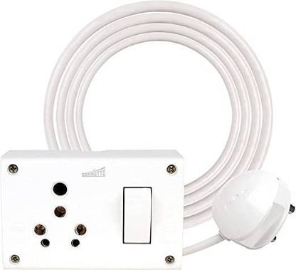 Ganpati 16 Amp Socket+Switch Avinash 3pin top 6 amp 1.5 mm Long Wire ...