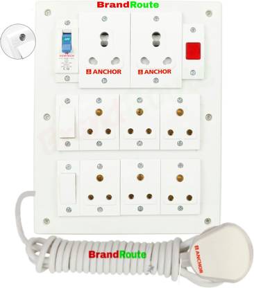 BrandRoute Power Extension Boards Anchor Component Fitted 16 Amp Plug 8 ...