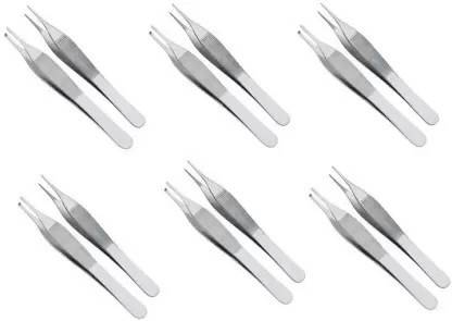 ARINEO 6 inch Adson Tooth & Plain Forceps (Pack Of 12) Dressing Forceps ...