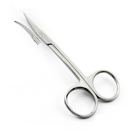 Crystodent Dental Surgical Double Curved Iris Scissor (12 cm) Curved ...
