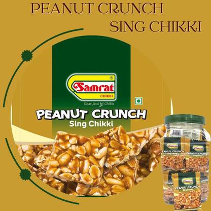 Samrat PEANUT CRUNCH| SING CHIKKI |Chikki Bar| Peanut Brittle Candy ...