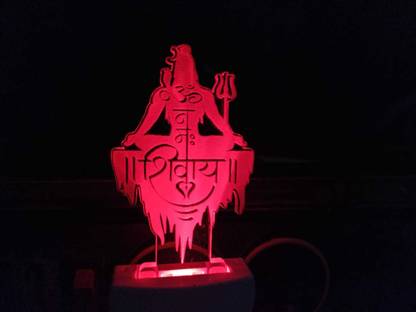 WeQuickShop LORD SHIVA 3D ILLUSION NIGHT LAMP 7 MULTICOLOUR Night Lamp ...