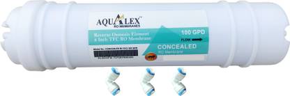 AQUALEX Pokar RO, 100 GPD 8 inch CONCEALED RO Membrane + 3 Elbow, for ...