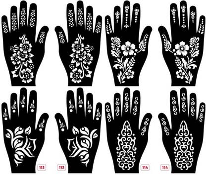 APCUTE Stencil mehndi sticker - Price in India, Buy APCUTE Stencil ...